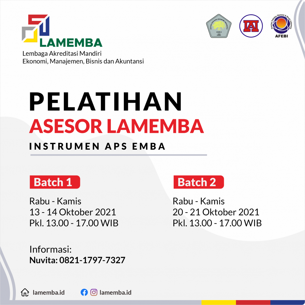 Pelatihan Asesor LAMEMBA – Instrumen APS EMBA | Lamemba
